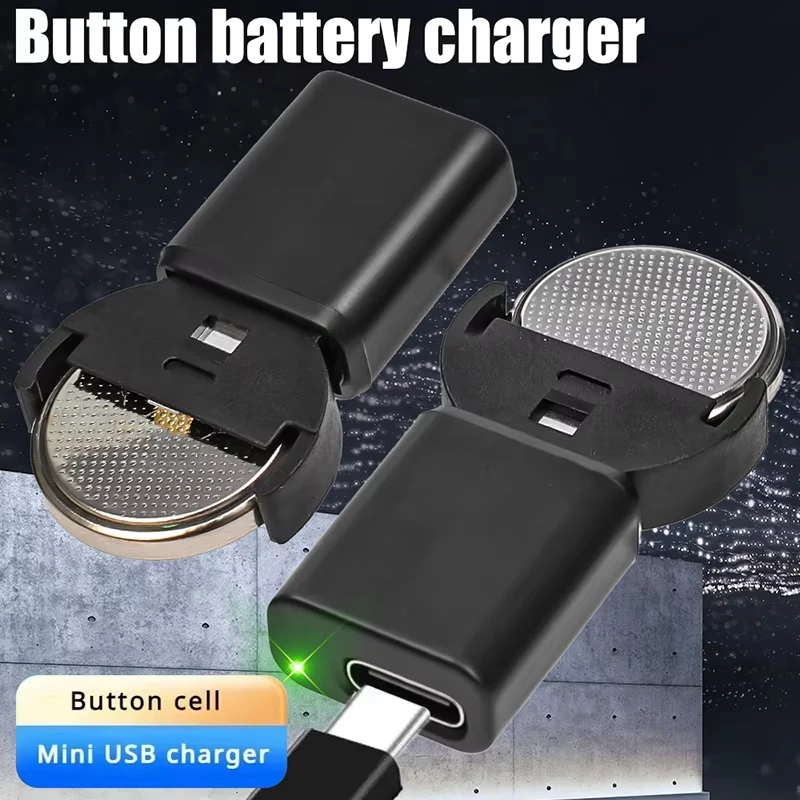 USB Type C Plug Li-ion LIR2032 LIR2025 ML2032 ML2025 CR2032 Coin Button ...
