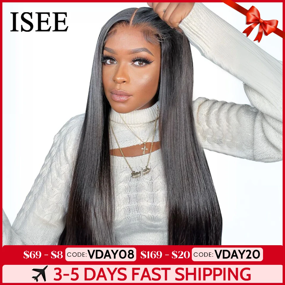 ISEE-Hair-Glueless-Wig-Human-Hair-Ready-To-Wear-Straight-Glueless ...