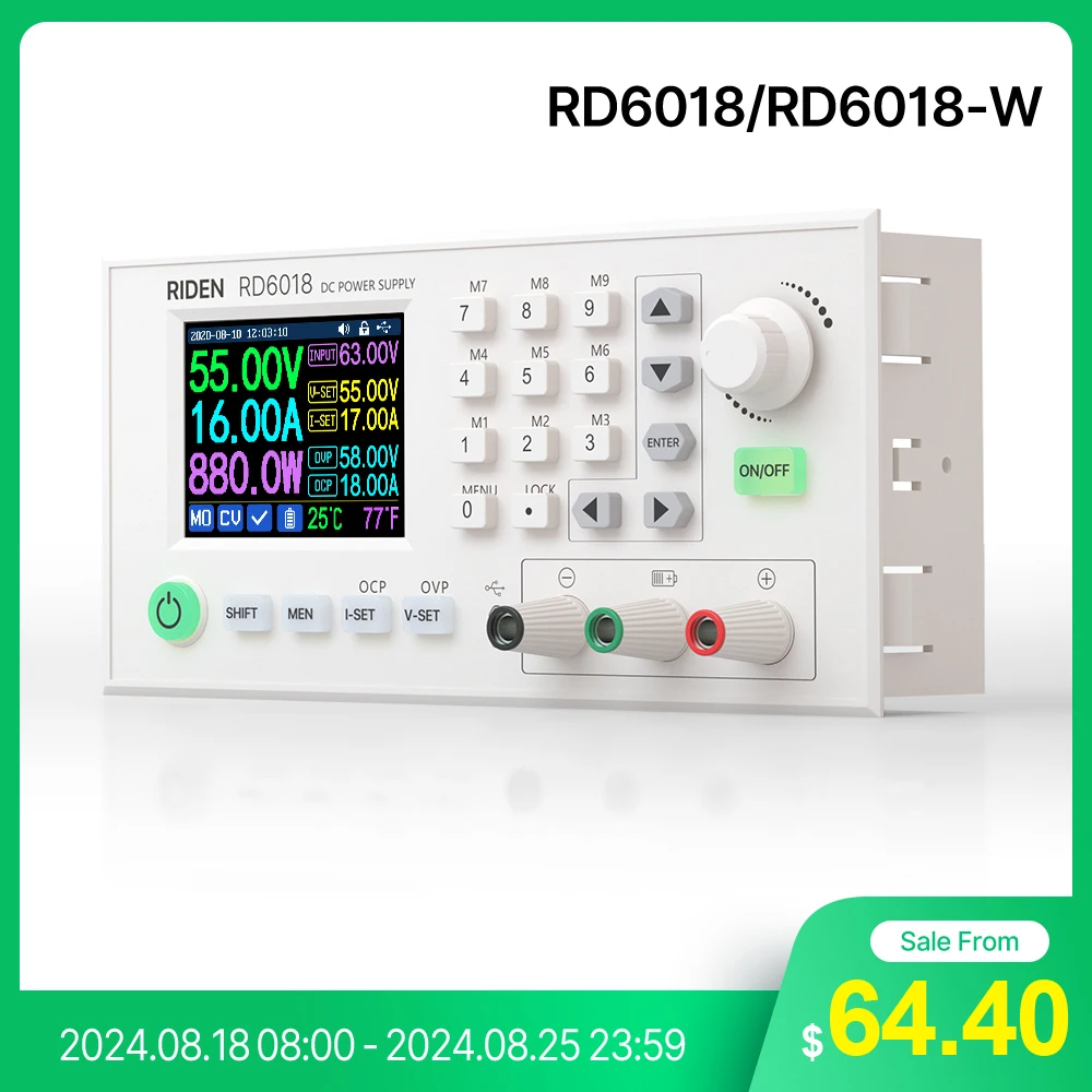 RD-RD6018-RD6018W-60V-18A-USB-WiFi-DC-DC-adjustable-Step-Down-voltage ...