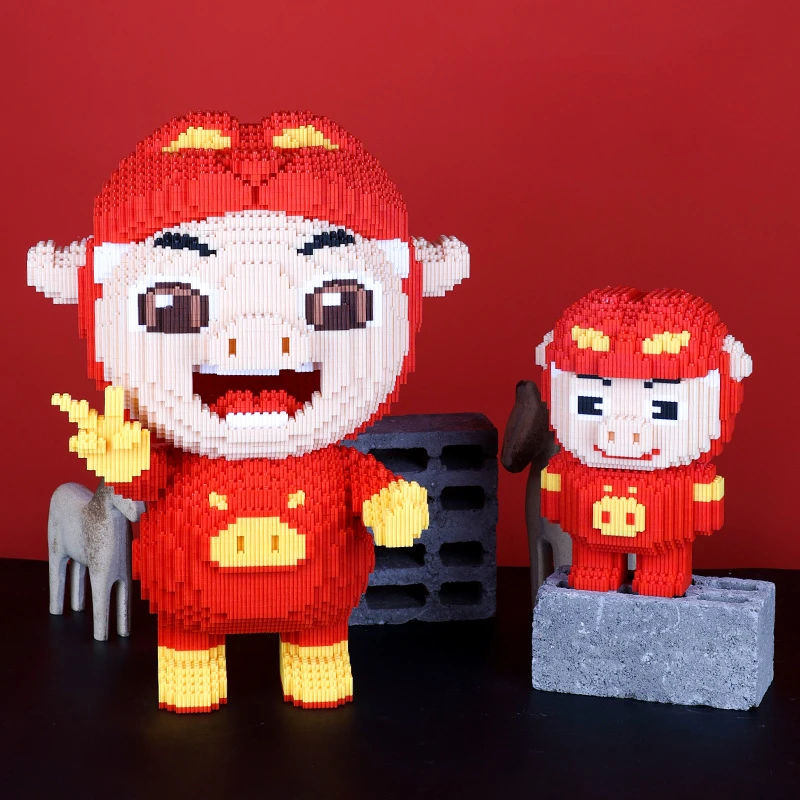 Super-Cute-TV-Character-GG-Bond-Piggy-Man-Small-Particle-Patchwork ...