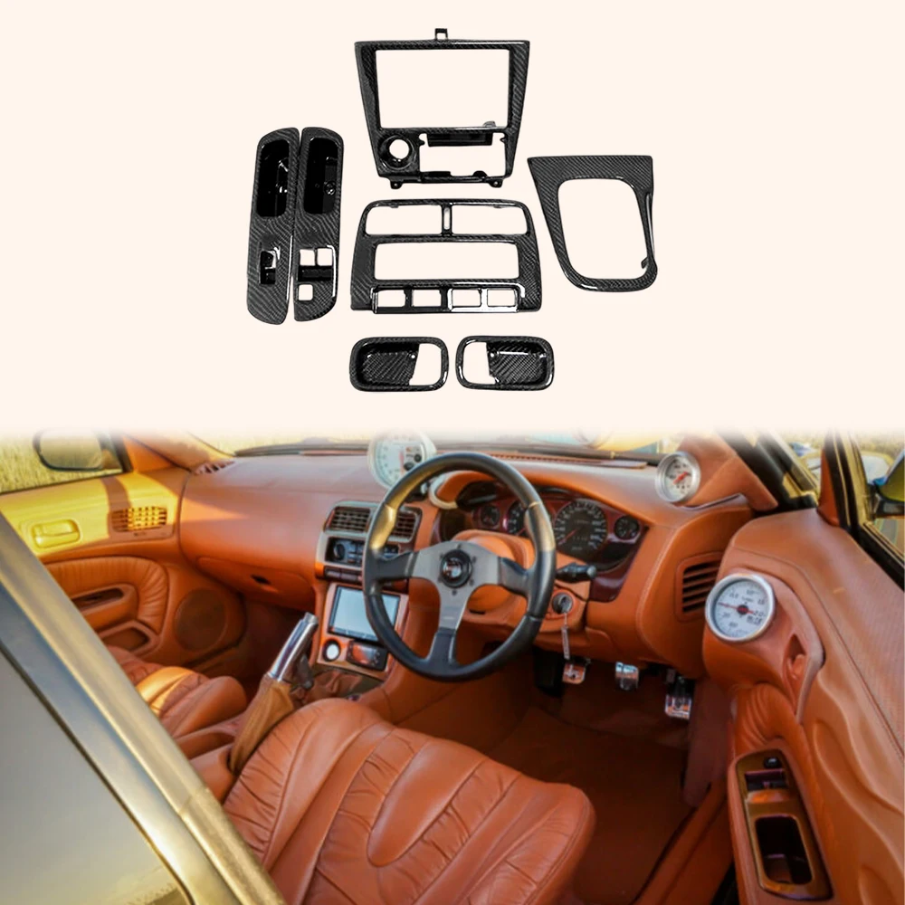 For Nissan 200SX S14 (RHD Only) Carbon Fiber Interior Replacements 7pcs ...
