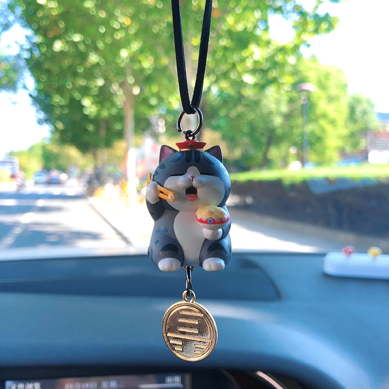 Anime Car Interior Decoration Interesting Eating Cat Wrangle Dog Auto ...