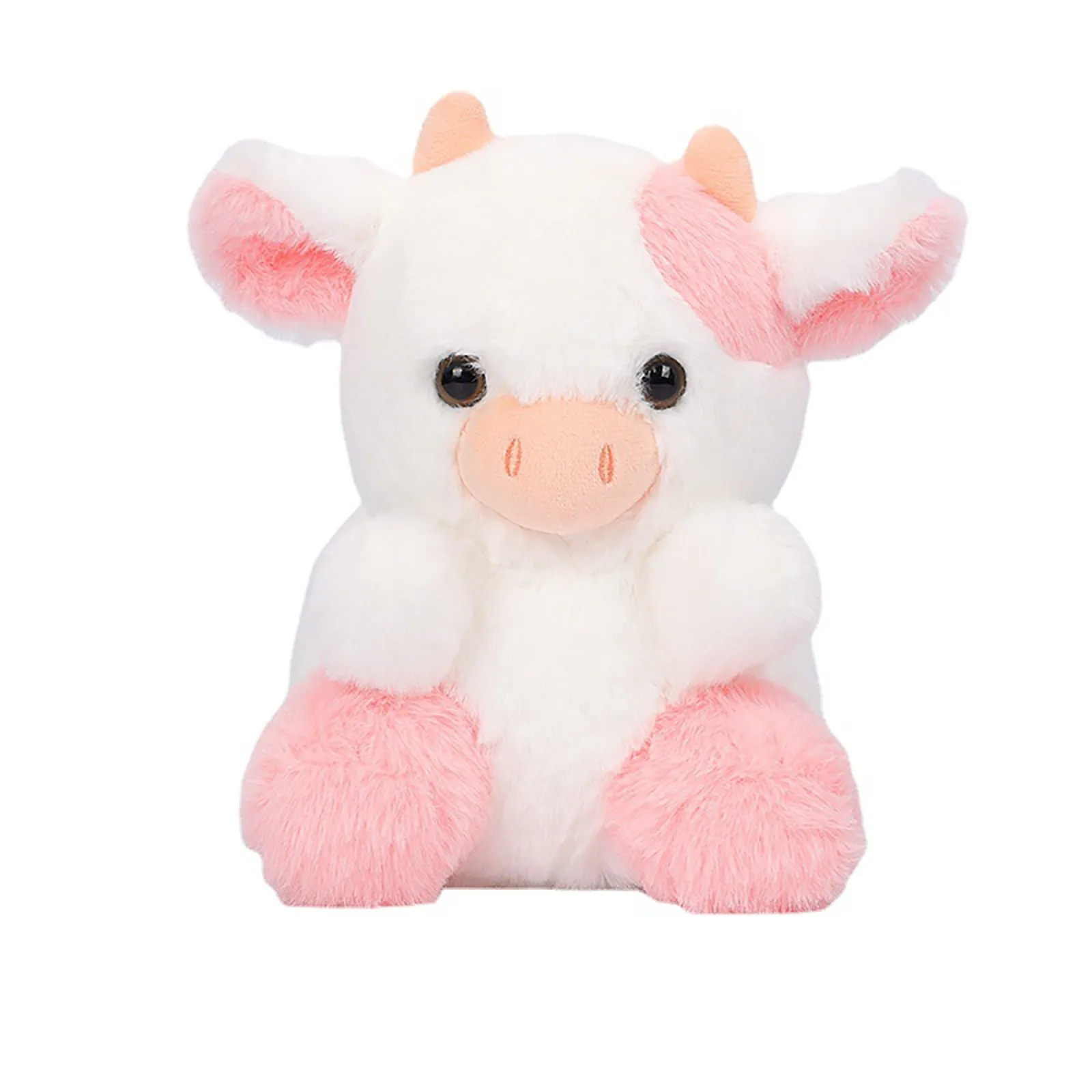 Kawaii Pink Dairy Cattle Stuffed Plush Toys Lovely Strawberry Cows ...