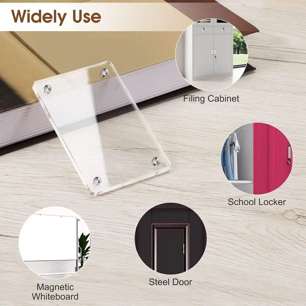 Acrylic-Fridge-Magnetic-Frame-Mini-Double-Sided-Refrigerator-Magnet ...