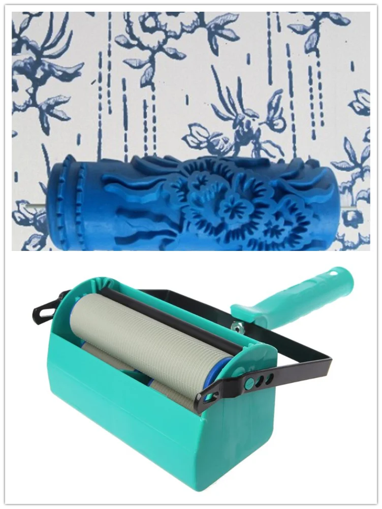 DIY-Wall-Decoration-Tools-5-Inch-Handle-Grip-Applicator-Plus-5-Wall-Pattern-Painting-Roller ...