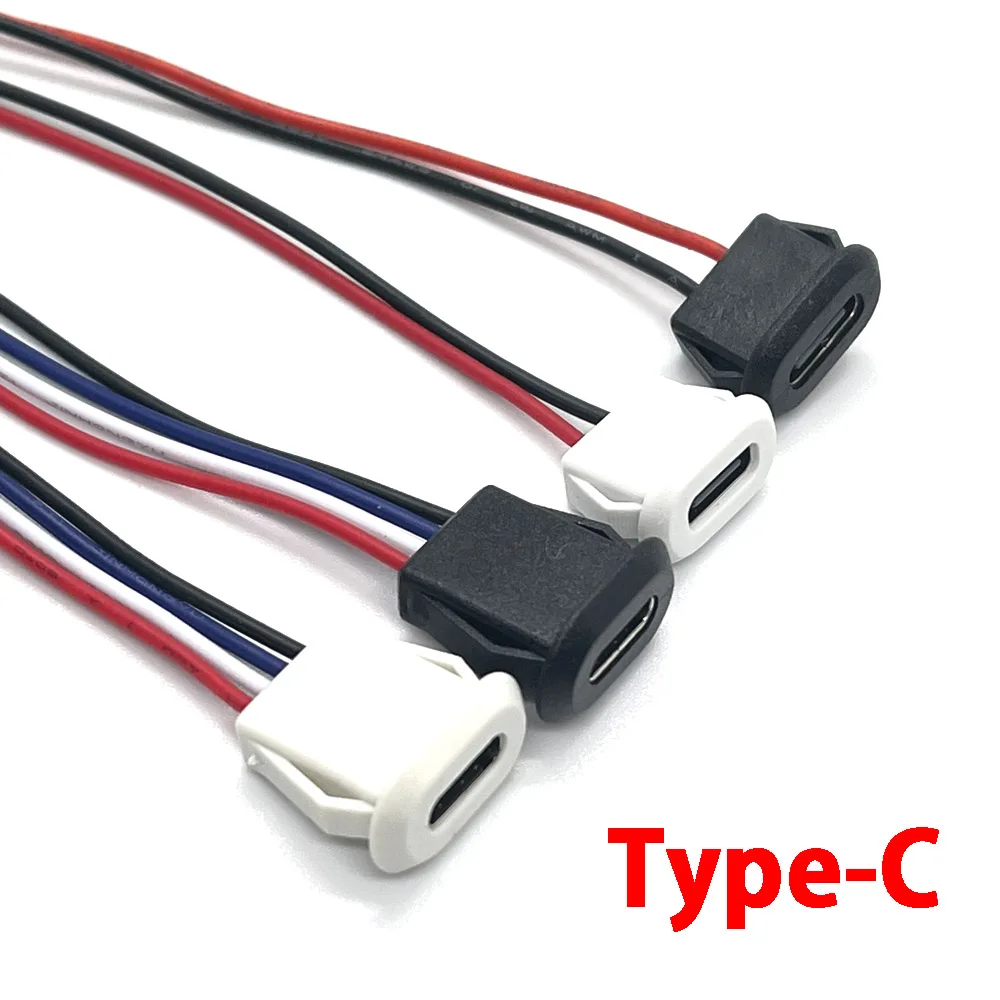 4-Pin-Press-Type-USB-Connector-Type-C-Waterproof-with-PH-2-0-Female ...