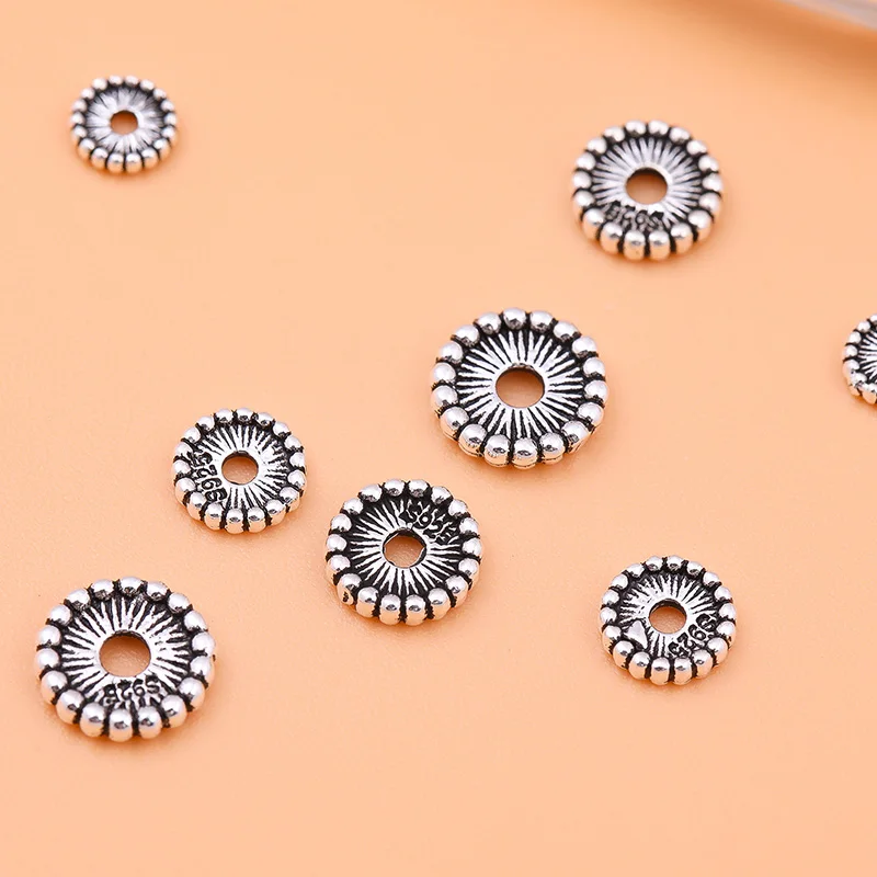 5pcs 925 Sterling Silver Vintage Spacers Spacer Beads Handmade Diy ...