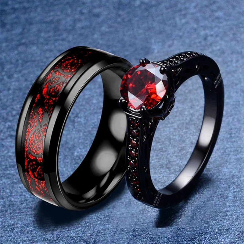 Red Wedding Rings For Men