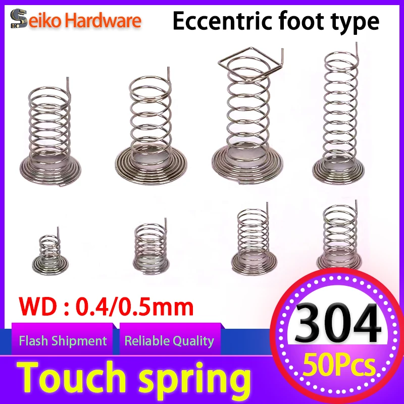 50Pcs-Stainless-Steel-Eccentric-Foot-Button-Button-Touch-Pressure ...