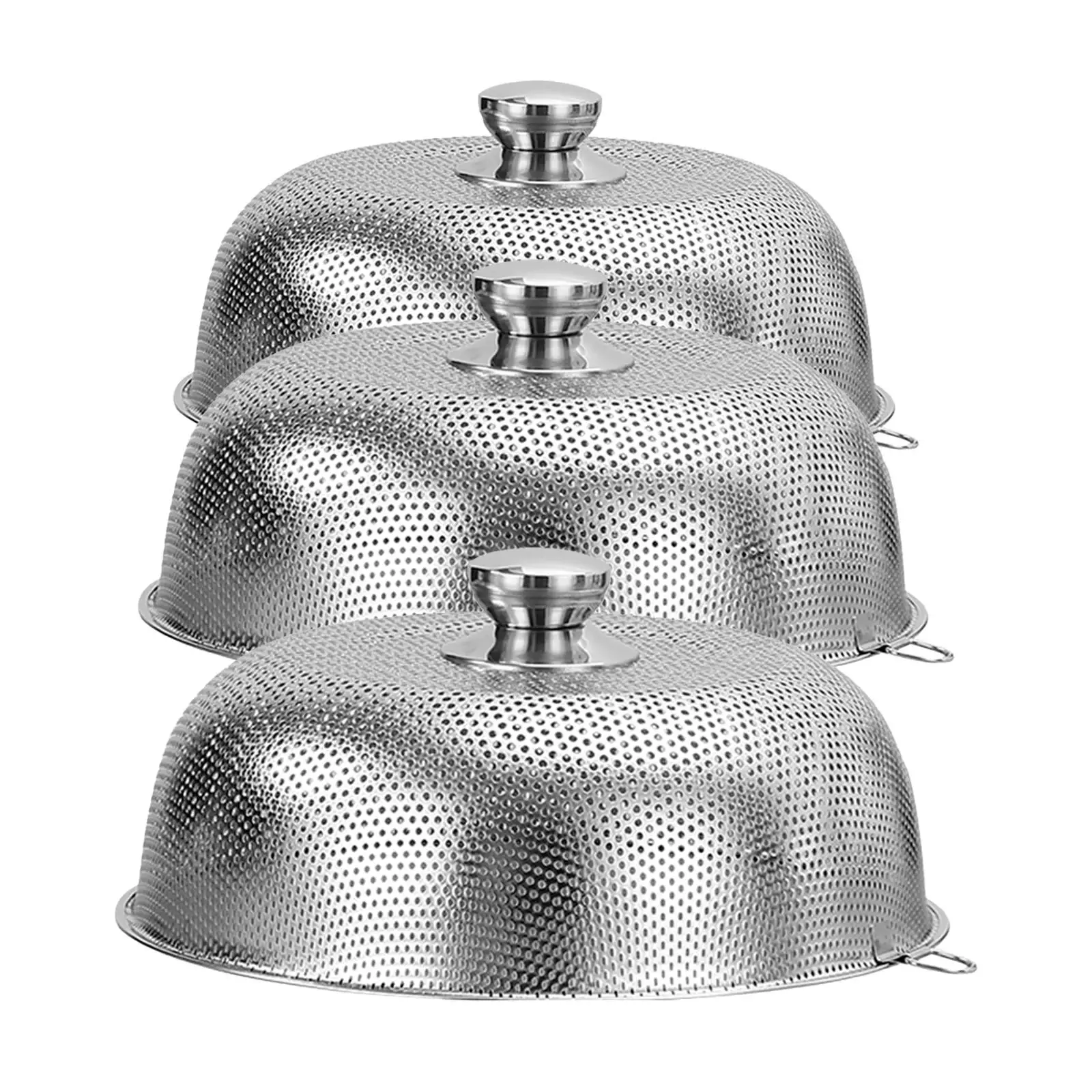 Food-Mesh-Cover-Stainless-Steel-Food-Dome-Cover-Plate-Serving-Covers ...
