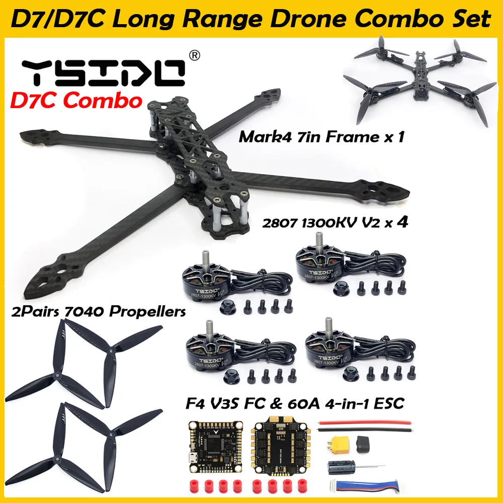MARK4-7inch-295mm-Wheelbase-Carbon-Fiber-Frame-5mm-Arm-2807-1300KV ...