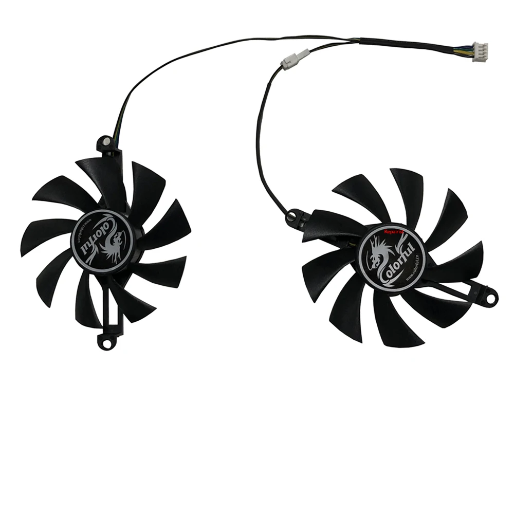 2 pçs/set 85mm gpu cooler para para para alseye rx580 colorido p106 ...