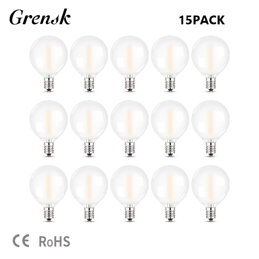 G40-E12-LED-Filament-String-Light-Replace-Bulb-1W-Frosted-Glass-2700K ...