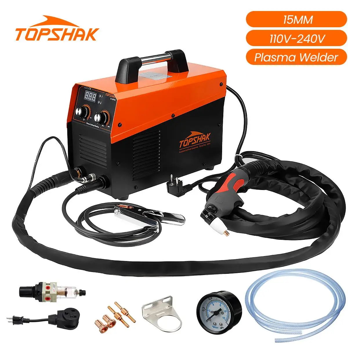 TOPSHAK CUT50 Non-HF Pilot Arc Air Plasma Cutting Machine Arc IGBT ...