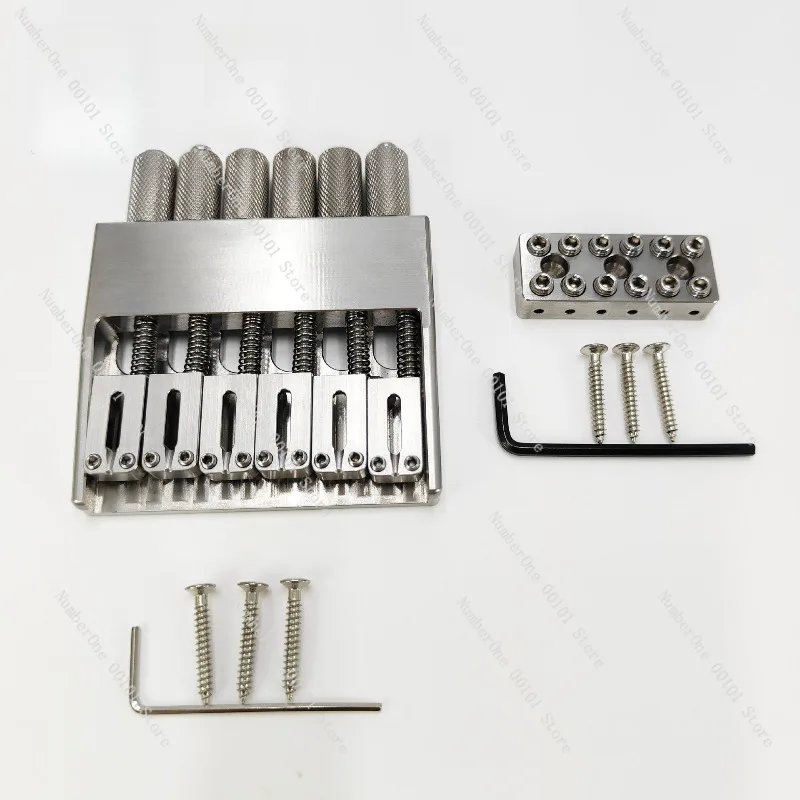 Stainless Steel Headless Electric Guitar Fixed Bridge Upper and Lower ...