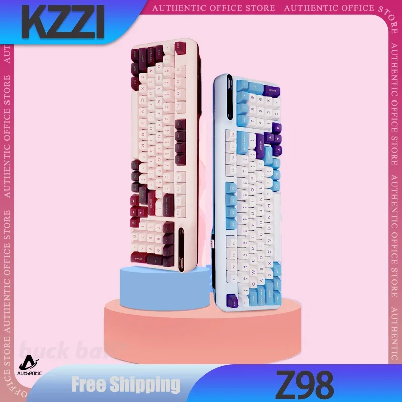 KZZI-Z98-Mechanical-Keyboard-With-OLED-3-Mode-2-4G-Bluetooth-Wireless ...