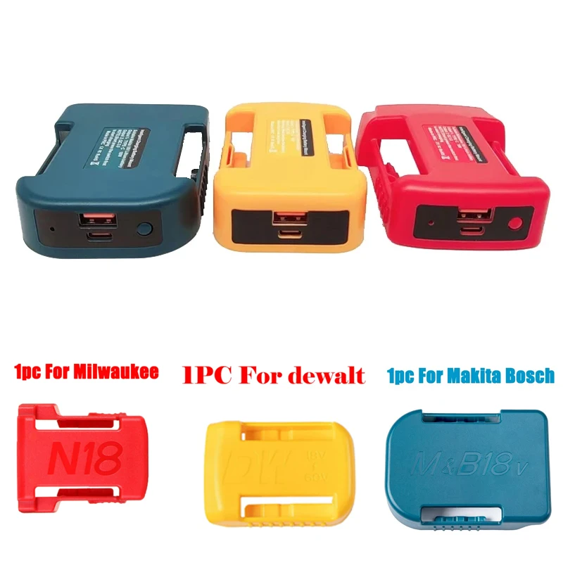 Portable Charger Adapter Compatible For Makita For Dewalt For Milwaukee ...