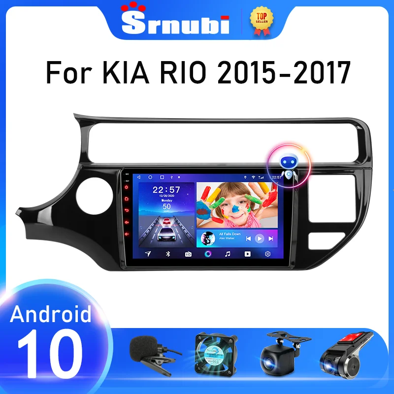 Srnubi Android 10 4g Wifi Car Radio For Kia Rio 4 K3 2015 2016 2017 ...