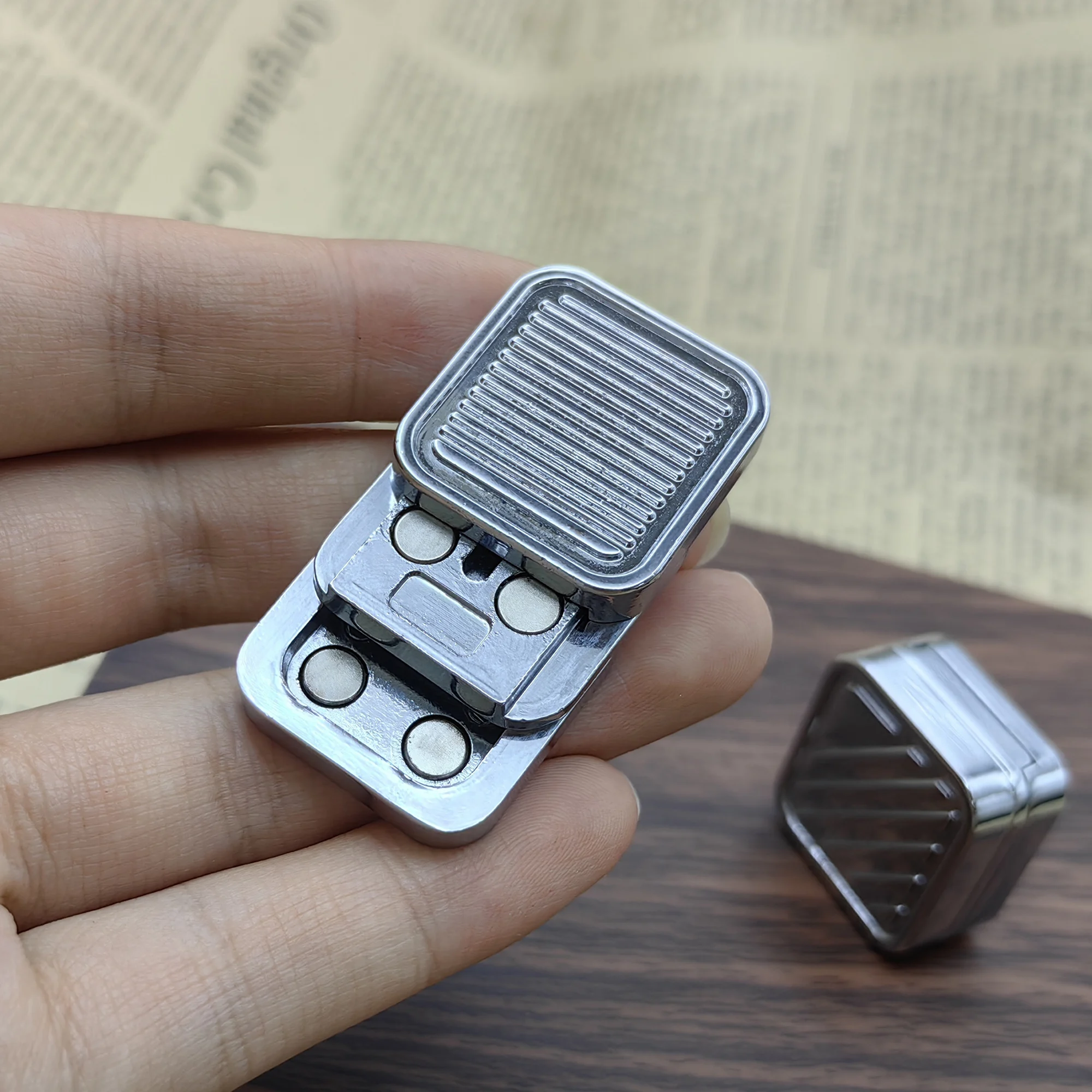 Push Card Slider Magnético EDC Fidget Slider Metal ADHD Anti Stress ...