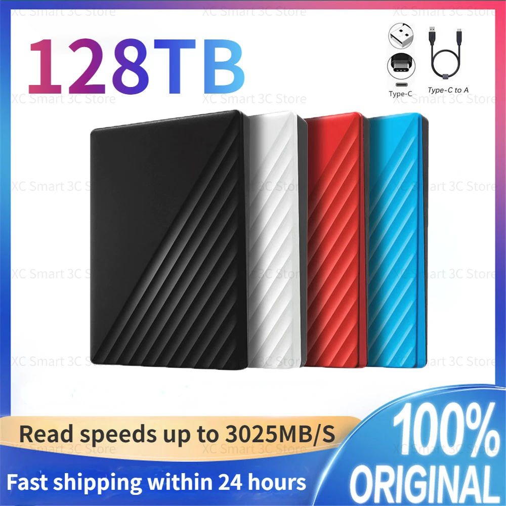 Portable 100% Original SSD 64TB Hard Drive 1TB/2TB/4TB/16TB External ...