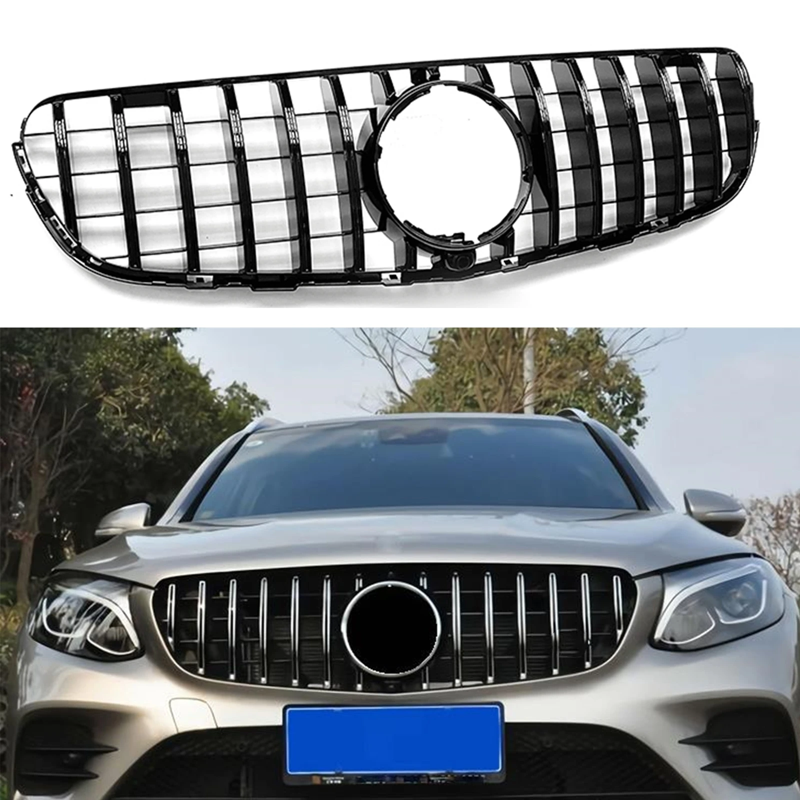 Car-Front-Bumper-Hood-Mesh-Grille-Upper-Racing-Grill-Grid-For-Mercedes ...