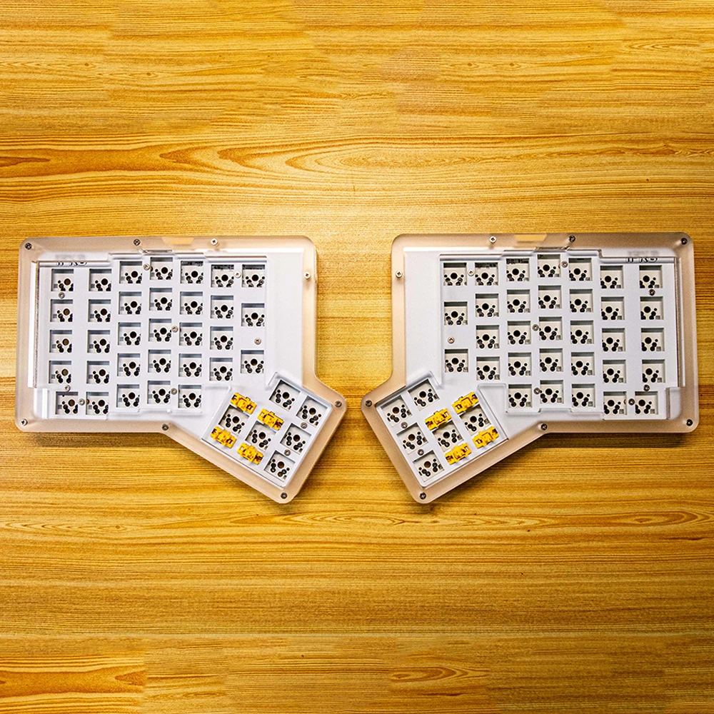 2-4g-Wireless-Ergo-Keyboard-DIY-Kits-Hot-Plug-PCB-Matte-Acrylic-Case ...