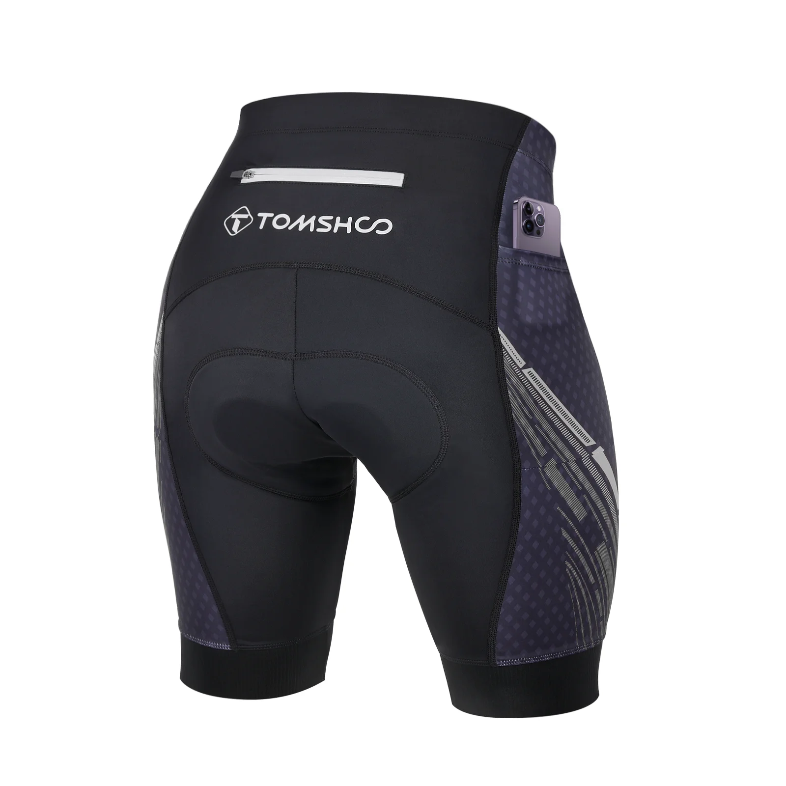 TOMSHOO Men's Cycling Shorts Gel Padded Breathable Moisture Wicking ...