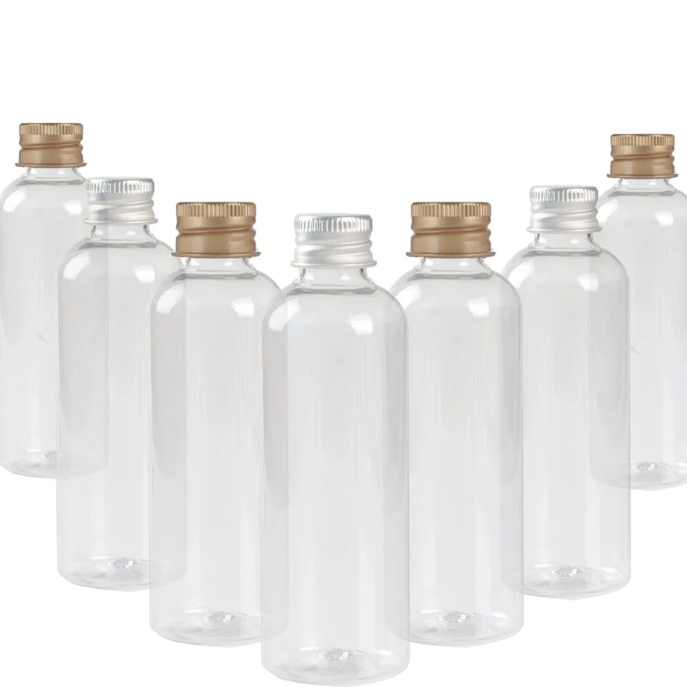 30Pcs 5/10/20/30/50/60/100/120Ml Plastic Fles met Aluminium Schroefdop ...