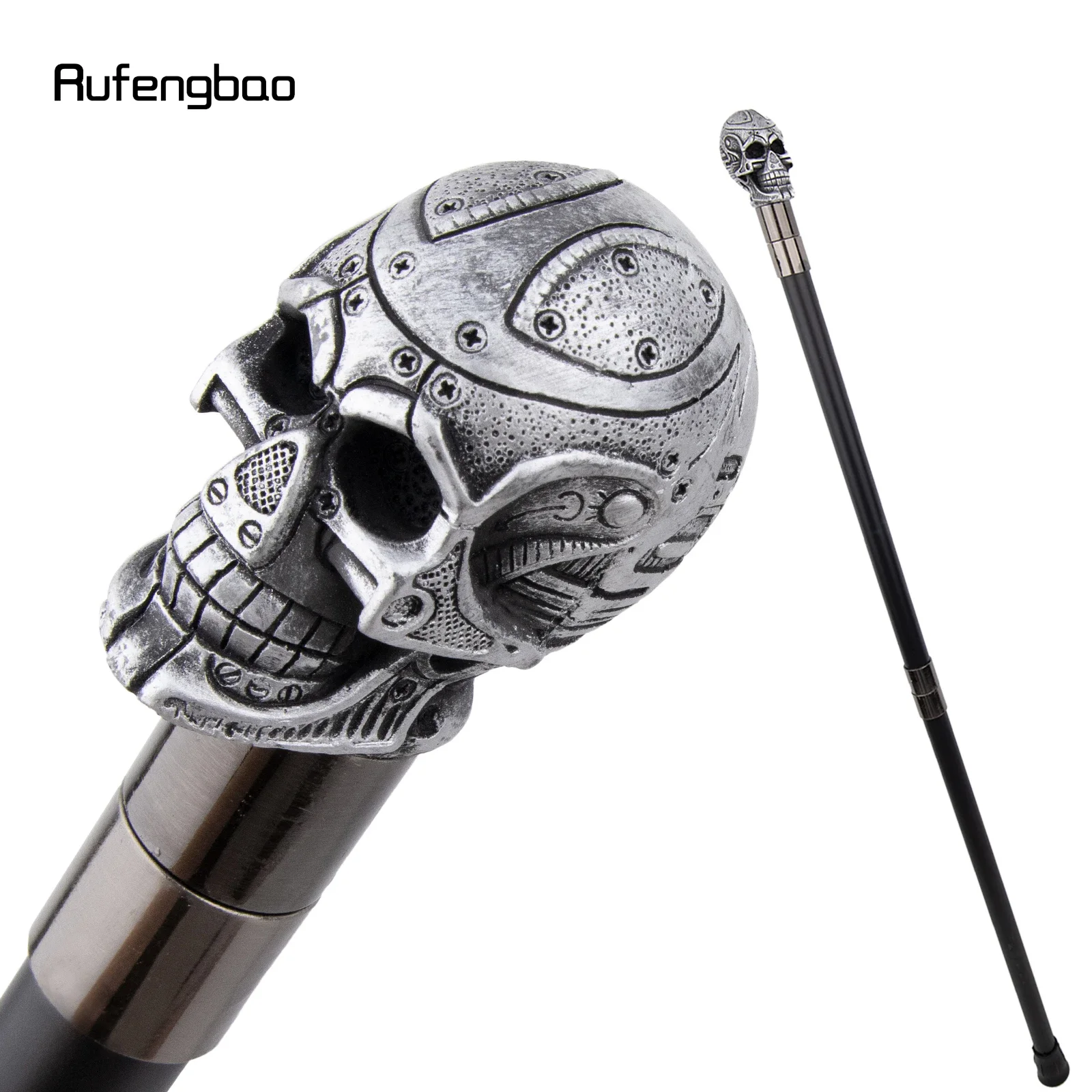 Silver Resin Skull Head Walking Cane Fashion Decorative Steel Walking ...