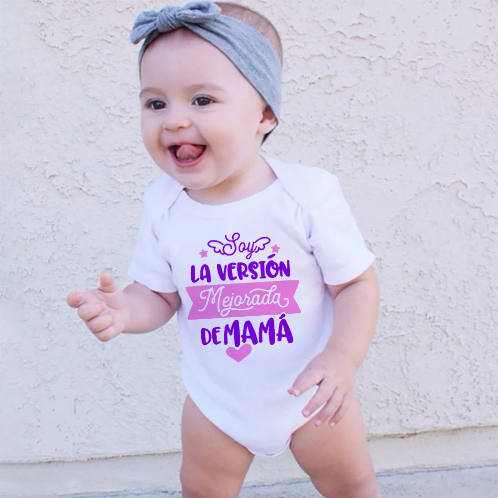 Body de bebé soy una versión mejorada de mamá, pelele para bebé, ropa ...