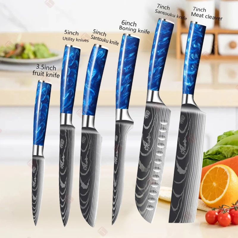 Professional-Damascus-Laser-Kitchen-Knives-Cooking-Chef-Knife-Japanese ...