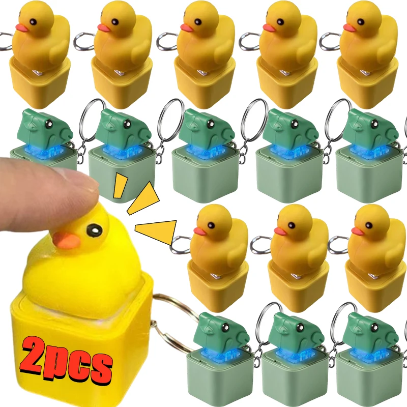 1/2Pcs Frog Button Toy Creative Fun Abstract Simulation Insect Chirping ...