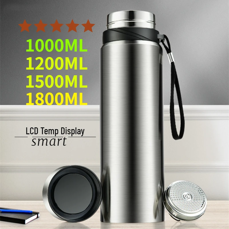 Thermo Pot Thermos Bottle 1500 1800ML Double Wall Stainless Steel ...