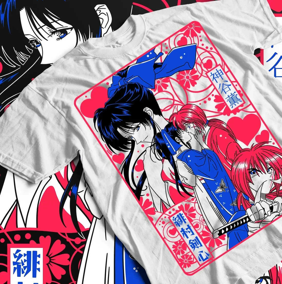 Himura-Kenshin-T-Shirt-Ruroun-Samurai-Kawai-Anime-Geek-Otaku-Gift-Shirt ...