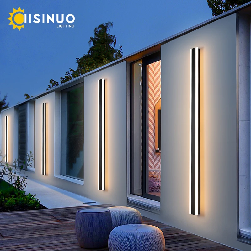 Moderne Waterdichte Outdoor Lange Strip Led Wandlamp IP65 Aluminium ...