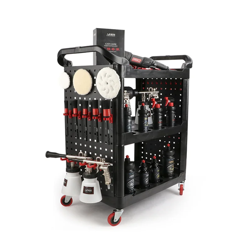 Car-Beauty-Tool-Car-Polishing-and-Washing-Three-layer-Storage-Trolley ...