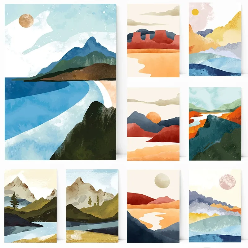 Digital-Artwork-for-An-Abstract-of-Nature-Posters-Printing-Decorative ...