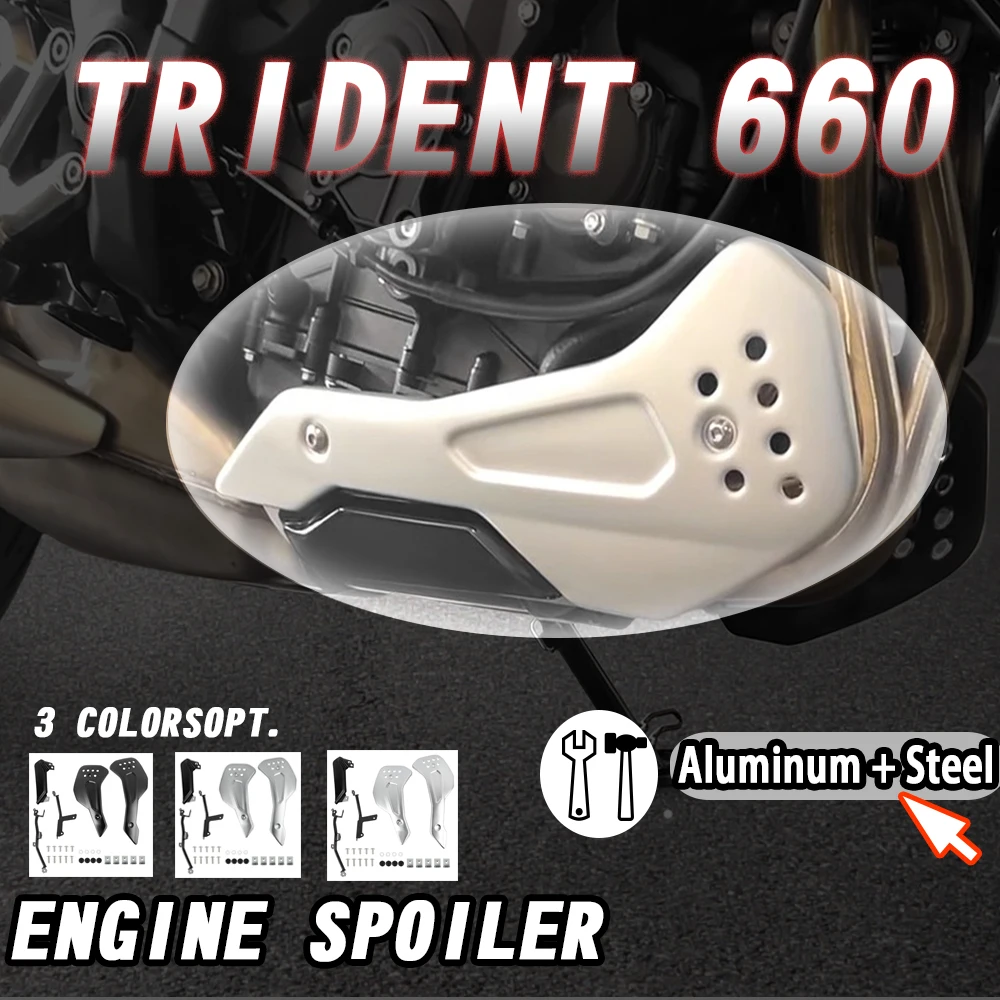 Trident660-Motorcycle-Aluminum-Engine-Guards-Belly-Pan-Protection ...