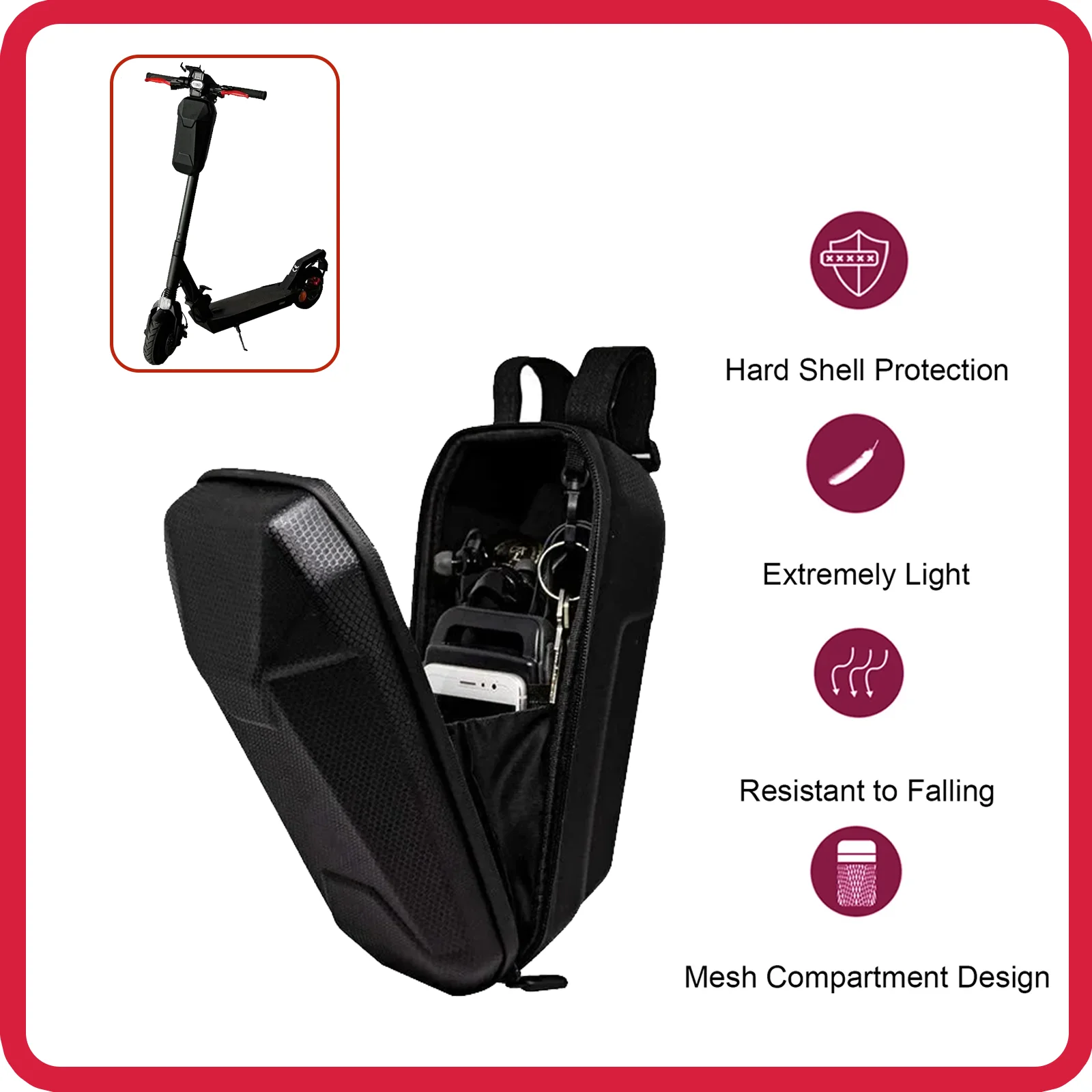 Electric Scooter Bag Portable Large Capacity Car Bag Storage Bag ...