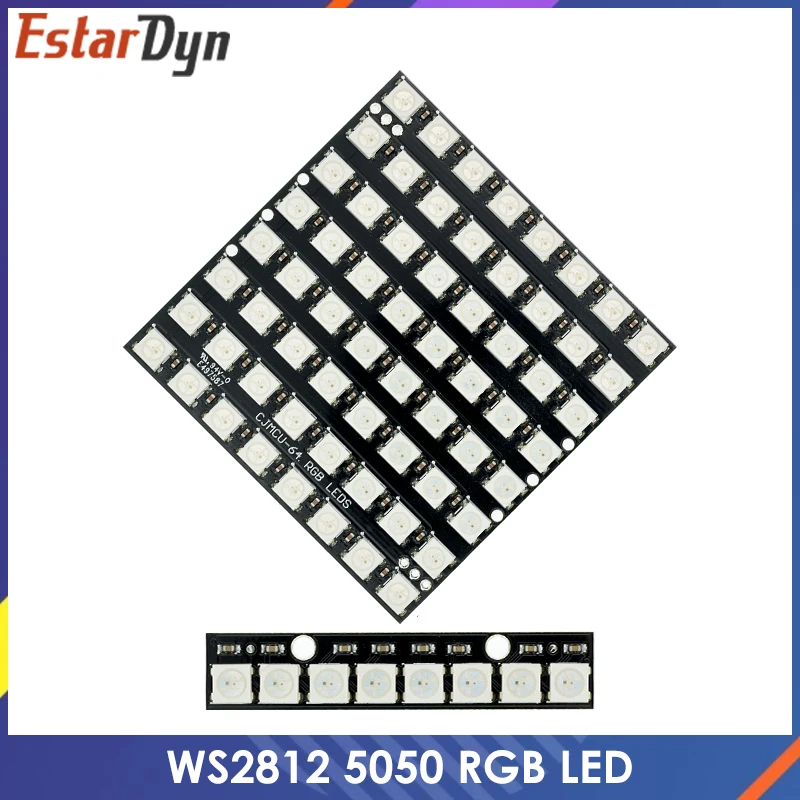 8-64-channel-WS2812-WS2812B-SK6812-5050-RGB-LED-Lamp-Panel-Module-5V ...