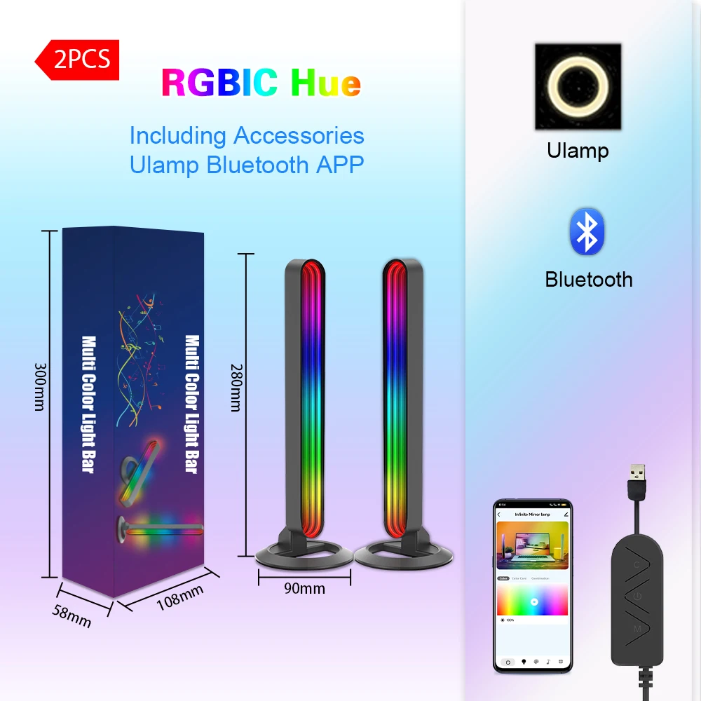 Wiscolor-RGB-Ambient-Light-LED-Night-Light-Bluetooth-Control-USB ...