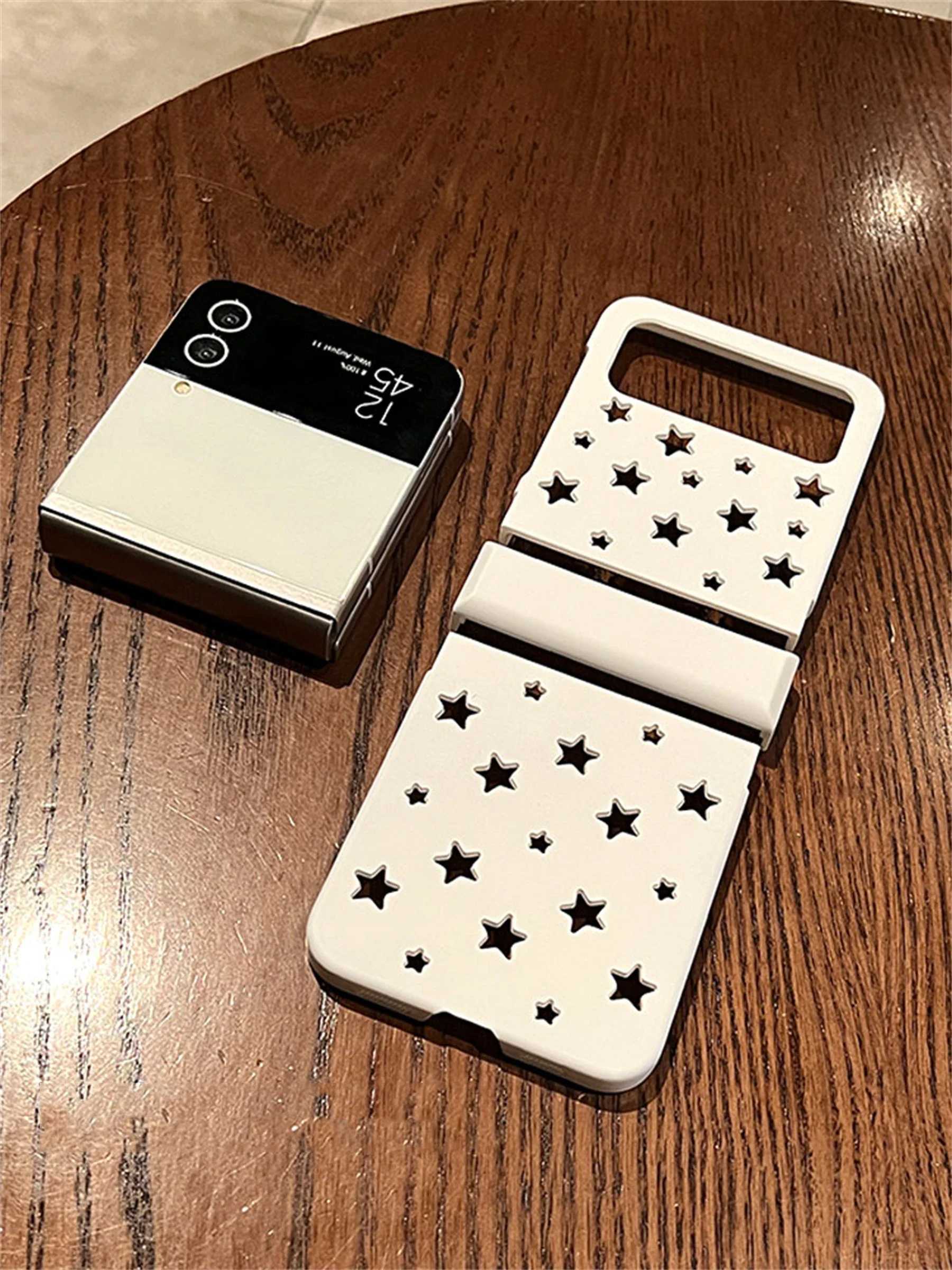 For Samsung Z Flip 6 5 ZFlip 3 4 Korean Style Hollow Out Stars Phone ...