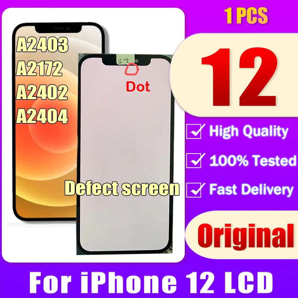 6.1" Original Defect For iPhone 12 Lcd A2403 A2172 A2402 A2404 Display ...
