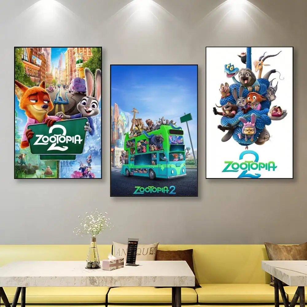 2025 New Zootopia 2 Movie Poster Bar Paper Vintage Poster Wall Art ...
