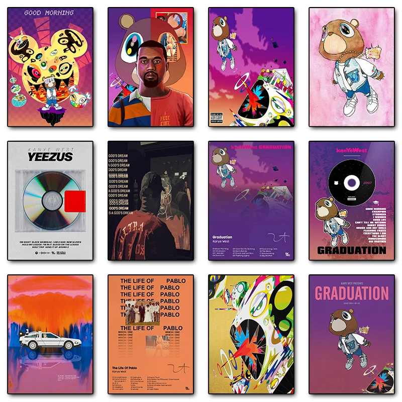 Kanye West Poster Music Album Cover Rap Singer Posters and Prints ...
