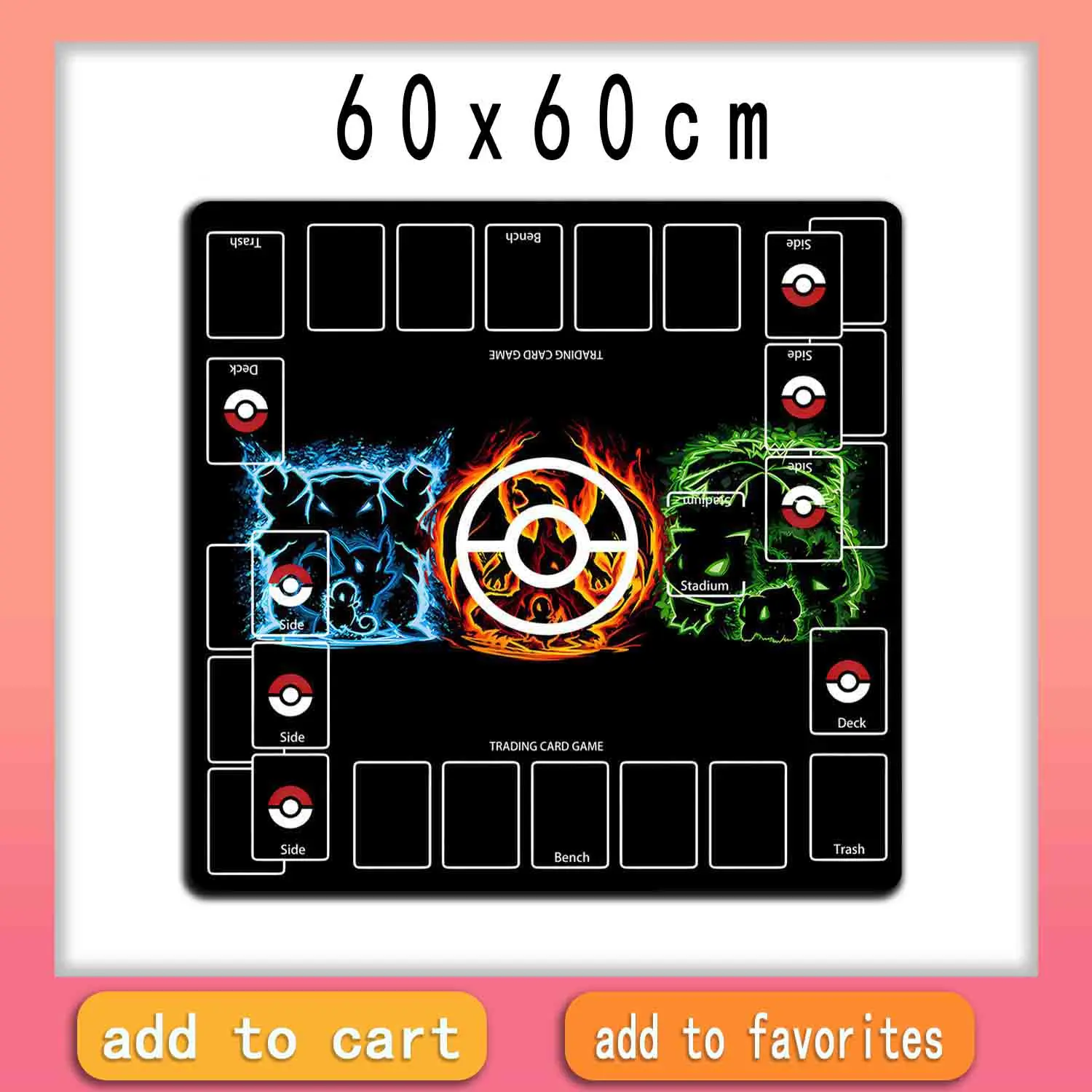 New TCG PTCG Battle Playmat Game Collection Cards Mat Scarlet Violet ...