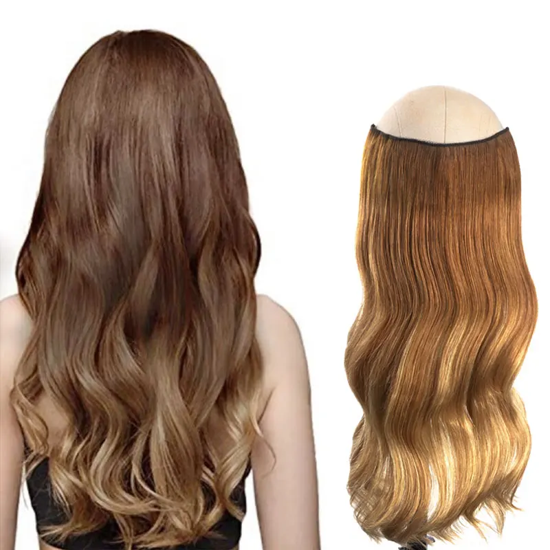 Fish Line Human Hair Extension Human Hair Extensions Invisible Hidden ...