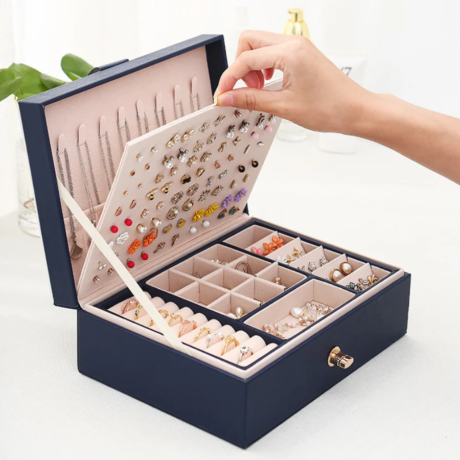 Portable-PU-Leather-Jewelry-Storage-Box-Ring-Display-Case-para-Lady ...