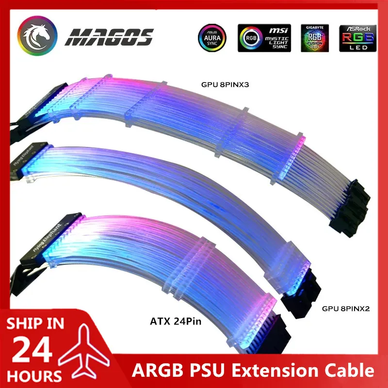 PSU-Extension-Cable-RGB-ATX-24Pin-GPU-8Pin-Triple-Streamer-PCI-E-6-2P ...