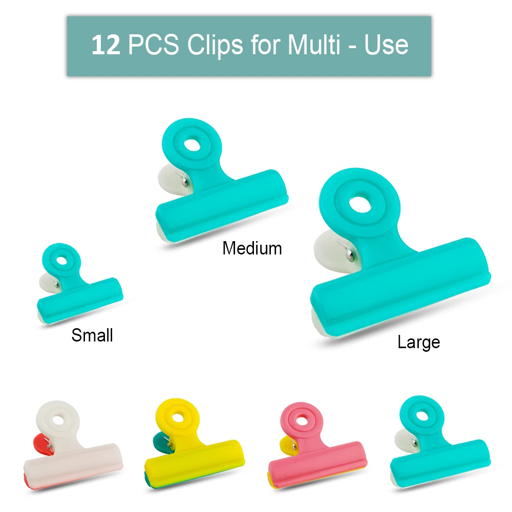 12-PCS-Portable-Plastic-Bag-Clips-Kitchen-Accessories-Food-Clip ...